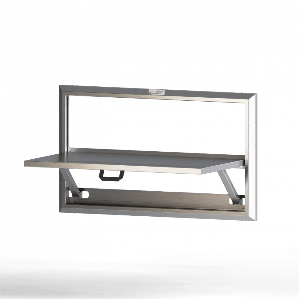Table escamotable murale en acier inoxydable - Vétérinov